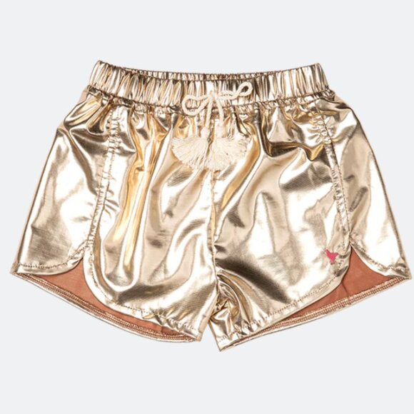 Pink Chicken | Bottoms | Pink Chicken Girls Millie Metallic Short Gold ...